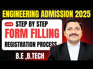 LIVE FORM FILLING STEP BY STEP FOR B.E./B.TECH- ENGINEERING ADMISSION CAP PROCESS 2025 | DINESH SIR