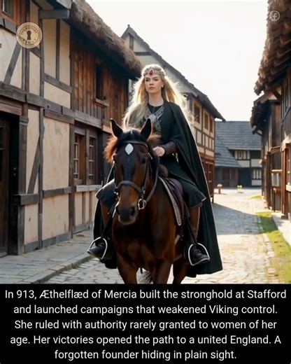 In the year 913, central England was a place where the future hung by a thread. Viking warbands still gripped the Danelaw, and Mercia stood in the middle of the struggle. It was a region that had already tasted defeat and watched its borders shrink. Yet it was also a region that refused to fall quietly. Mercia’s ruler at this moment was Æthelflæd, daughter of Alfred the Great. She had grown up watching her father wage a long and bitter fight against Viking conquest. When her husband, Lord Æthelr