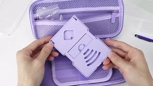 FIWWAT Switch Lite Case Carrying Case- 19 in 1 for Nintendo Switch Lite Accessories Bundle with Lite Thumb Grips,Clear Protective,Screen Protector Cover,Cute Pendant,Stand,Stylus,for Girls,Purple