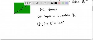 SOLVED:Comparing Tablets The screen size of a tablet is determined by the length of the diagonal of the rectangular screen. The 12.9-inch iPad Pro  ^TM comes in a 16: 9 format, which means that the ratio of the length to the width of the rectangular screen is 16: 9 . What is the area of the iPad's screen? What is the area of a 12.3 -inch Microsoft Surface Pro  ^TM if its screen is in a 3: 2 format? Which screen is larger? (Hint: If x is the length of a 4: 3 format screen, then (3)/(4) x is the w