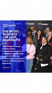 Highlights from the 2024 SAMRO Music Business Publisher training program in partnership with @music_business_lab and certified by the @universityofpretoria. Applications for the 2025 intake are still open and will close on 15 February 2025. #MusicBusiness #Publisher #MBL #SAMRO | SAMRO