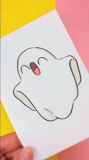 👻 How to Draw a Kawaii Ghost ✨ Step by Step