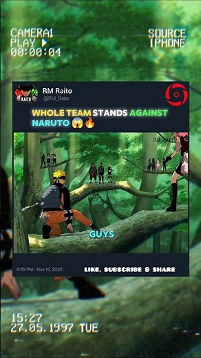 WHOLE TEAM STANDS AGAINST NARUTO 😱🔥