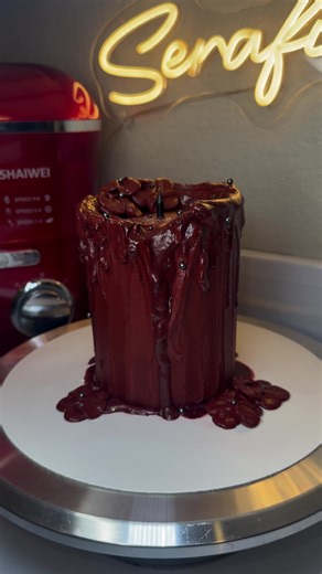 Gothic Themed Candle Cake Tutorial