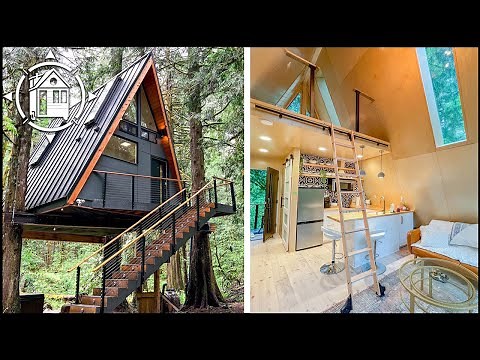 Ultra Modern A-frame Tree House (wedged between 4 trees)