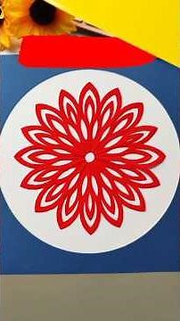 Beautiful Red Paper Flower Design | Easy Handmade Art Idea |#Simple Craft for Decoration