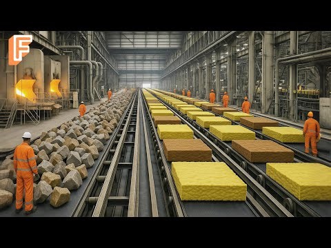 How Mineral Wool Is Made From Molten Rock In Massive Production Lines | 8 Billion Ft² Every Year