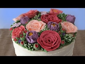 BUTTERCREAM FLOWER CAKE TUTORIAL How To Cook That Ann Reardon