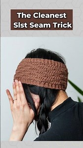 The Cleanest Slst Seam Trick! #crochet #crochettutorial