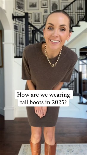 Merrick White / Style Educator on Instagram: "My favorite ways to wear tall boots…which way is your favorite?? Comment LINK for a DM with links to these boots and the outfits or you can shop them on my @shop.ltk profile - the link is in my bio, and I’m “Merricksart” over there too."