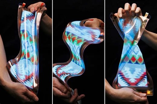 New stretchable screen can be pulled up to 18inches long - you can even WEAR it