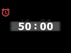50 Minutes Countdown Timer with Realistic Clock Sound Only