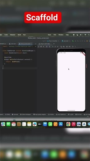 Flutter Scaffold Widget | Tamil | #shorts #flutter #fluttertamil #dilipcoder #flutterbeginner