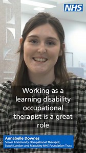 16K views · 121 reactions | Hear from Anabelle Downes, an occupational therapist at South London and Maudsley NHS Foundation Trust!  She shares her journey as a learning disability occupational therapist and what her day-to-day life looks like. Plus how occupational therapy benefits her wider team.  | Royal College of Occupational Therapists | Facebook