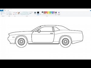 How to draw a Car step by step in Ms Paint | Car Drawing | Computer Drawing Tutorial.