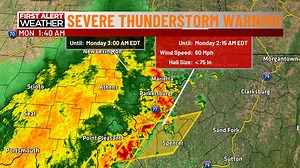 161K views · 133 reactions | WEATHER ALERT: A *Severe Thunderstorm Warning* has been issued for Jackson, Roane, Mason, Calhoun, Ritchie, Wirt until 3/31 2:15AM! Damaging winds and larger hail is possible with this storm! Take shelter now! For more information go to WTAP.com | WTAP Television | Facebook