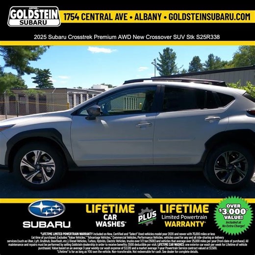 2025 Subaru Crosstrek Premium AWD New Crossover SUV Stk S25R338