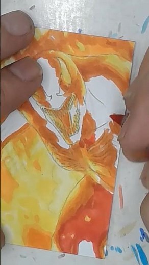 Drawing VENOM Live! (SOLD!) 🔥 Next up: SPIDER-MAN! #shorts