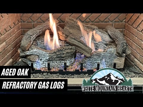 Aged Oak Refractory vent-free Gas Logs by White Mountain Hearth
