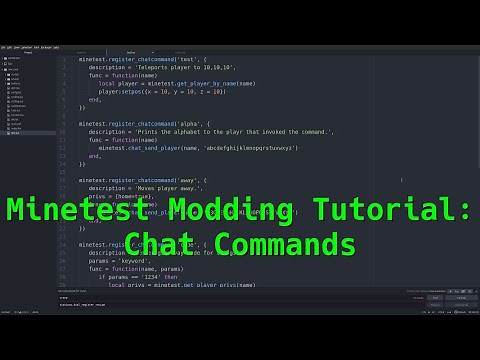 Minetest Modding Tutorial: Chat commands