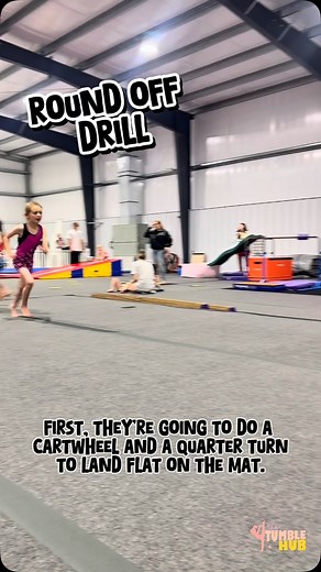 At Tumble Hub, we break down each skill into progressions to build strength, confidence, and technique! Today we’re working on a round-off progression using the springboard. This helps athletes: • Feel the correct body position • Build power through their legs • Practice a strong rebound for a clean finish Mastering each step = mastering the skill! We love seeing our athletes grow one progression at a time! #tumblehub #skillbuilding #roundoffprogressions #tumblingtraining #progressnotperfection 