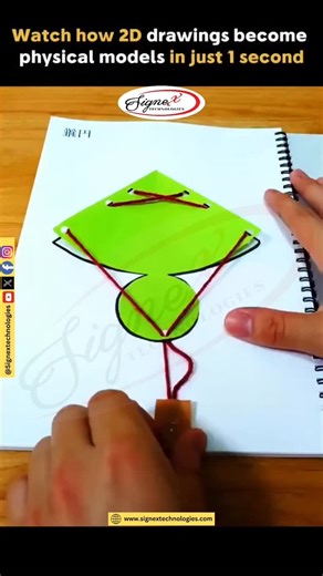 Signex Bpo on Instagram: "This hands-on tutorial proves one thing: learning clicks faster when you can touch it. Using nothing but paper, string, and tape, flat geometry sketches transform into interactive 3D models—cubes, pyramids, cylinders you can fold, rotate, and feel. 📊 Research backs it up. A 2023 Frontiers in Psychology study shows that tactile 3D manipulation sharply improves spatial reasoning and geometry problem-solving. No screens. No distractions. Just smart design beating complexi