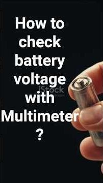 How to Check Battery Voltage with a Multimeter #multimeter #electronics #electricalrepair