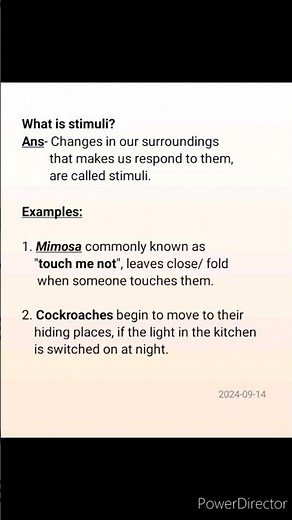 Class-6. What is stimuli? Respond to stimuli# Science.