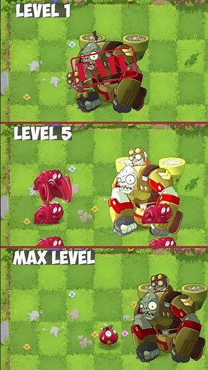 Pvz 2 Power Up - Plant Level 1, 5, Max - Cran Jelly Vs Sky Gargantuar #shorts
