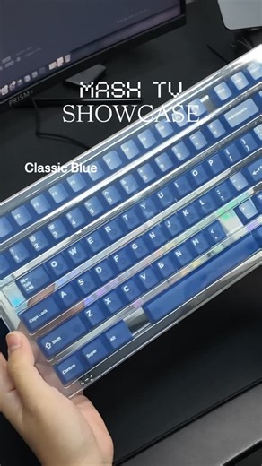 MASH on Instagram: "All things Blue 💙🔵 with this build! Introducing our new Classic Blue keycaps that let all your RGB through. Pair these with our MASH Lace Blue to experience that true blue thock! #customkeyboard #keyboardasmr #typingasmr"