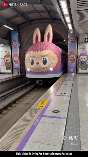 Labubu Toy 🧸 Train 🚆Il Carriage House wooden artist Il #cartoon #shortvideo