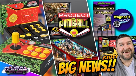 AtGames Legends Pinball 4K EVT Thoughts GRS Ikari Warriors Super Joystick & Project Pinball Charity