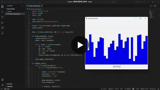 Python Bubble Sort Visualizer with Tkinter | Kalpana Pardeep posted on the topic | LinkedIn