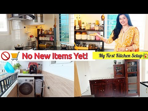 ✨ My First Kitchen Setup🏡 | Simple & Cozy Indian Kitchen Tour!