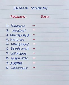 257K views · 4.1K reactions | vocabulary: advanced vs. basic: esoteric - obscure https://youtube.com/@timtimtv1125 #English #vocabulary #synonyms #knowledge #learning | Tim Tim TV | Facebook