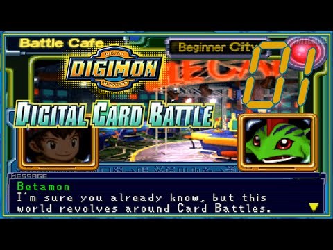 Digimon Digital Card Battle #01 - Betamon Tutorial in Beginner City - (No Commentary)