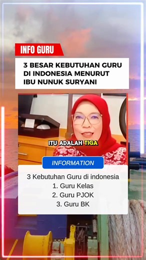 3 Besar kebutuhan Guru di indonesia 🤔 . . #guru #nunuksuryani #ppg #infoguru #pendidikan #infopendidikan | Illgner Ndun