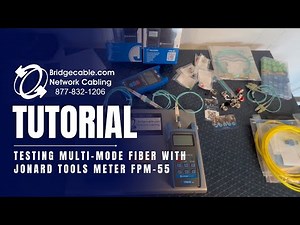 Testing Multi-Mode Fiber with Jonard Tools Meter FPM-55 - Zeroing or Ref Out Meter | BridgeCable.com