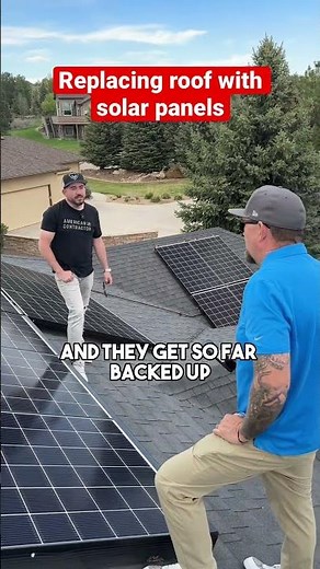 Replacing roofing shingle with solar panels #contractor #tool #roofing #building #diy #construction