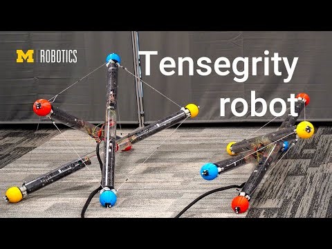 Three-bar tensegrity robot shows locomotion and unique capabilities