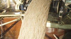 Cement Clinker From Conveyor Belt Hydrated With Water In Cement Plant. close up