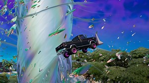 Fortnite: How to drive a vehicle into a Chrome Vortex and fly around it for 10 seconds