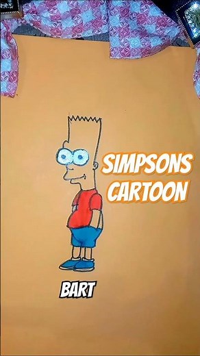 How to Draw Bart - Simpsons Cartoon | Quick Step-by-Step #Shorts
