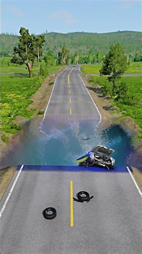 10 Countries Police Cars Extreme Speed Crash Into Water – BeamNG.drive