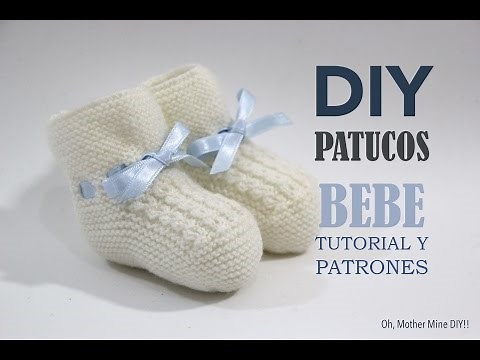 Tutorial y patrones patucos de bebé tejidos