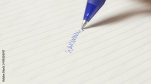 Presenting erasable pen writing and erasing close-up 4K 2160p 30fps UltraHD footage - Write on paper and erase modern gel pen present 4K 3840X2160 UHD video