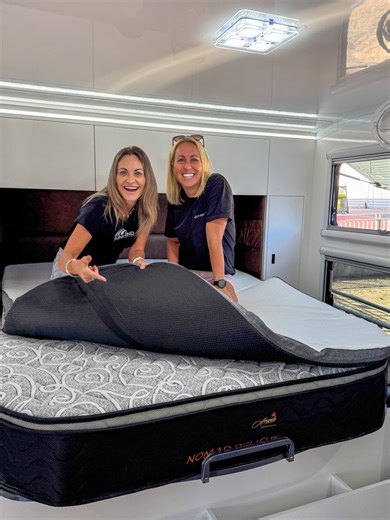 8.1K views · 34 reactions | DREAMER RV - Custom-fit mattress toppers for caravans. Lightweight, super comfy, and they stay in place! https://dreamerrv.com.au Code: ADUCREW | Aussie Destinations Unknown | Facebook