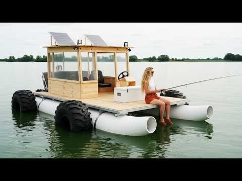 I Built a Homemade Amphibious RV That Floats + A Zero-Gravity Centrifugal Car | By @HandyGeng