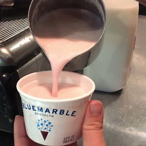 If you've never had an ice cream latte before, prepare to FREAK OUT. cc: Industry City Full story: http://dlsh.it/luIpFXJ Buy Blue Marble Ice Cream here: https://fave.co/2qZfxnW (We make $ from this link!) | Delish