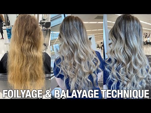 Blonde Foilyage & Balayage Technique | Root Tap + Toner | Hair Tutorial